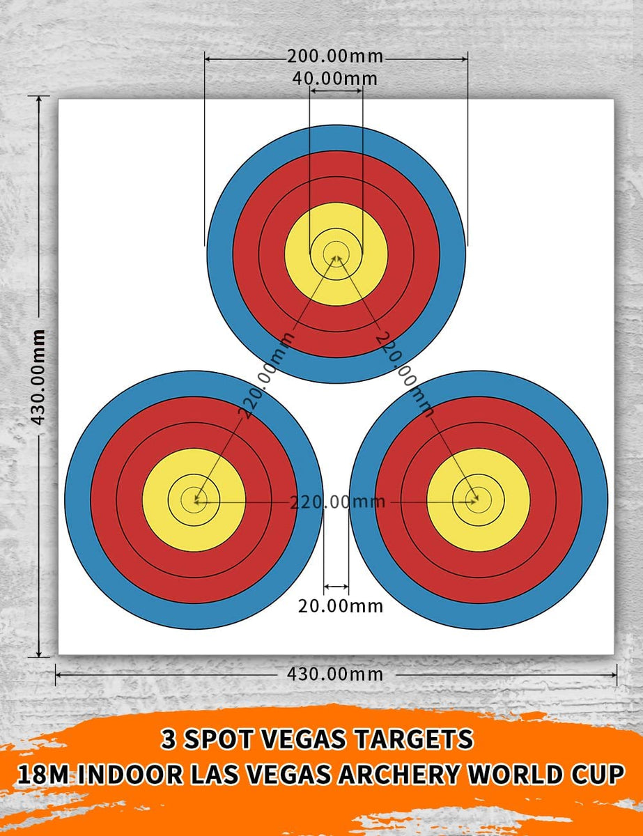 ARCXTEN 3 SPOT Vegas Targets Face 30pcs Archery Targets – ArcheryMax